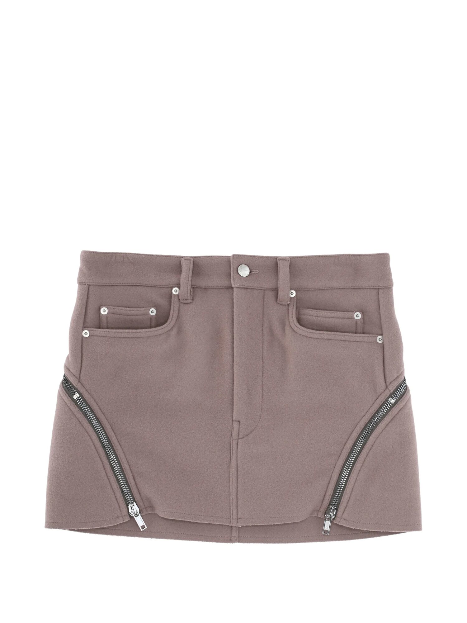 Юбка Zip-detail wool mini skirt