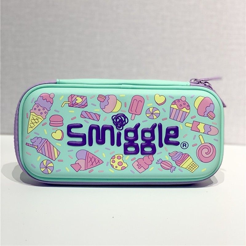 Smiggle австралийский милый мультяшный узкий многофункциональный пенал с застежкой - дизайн зеленого мороженого