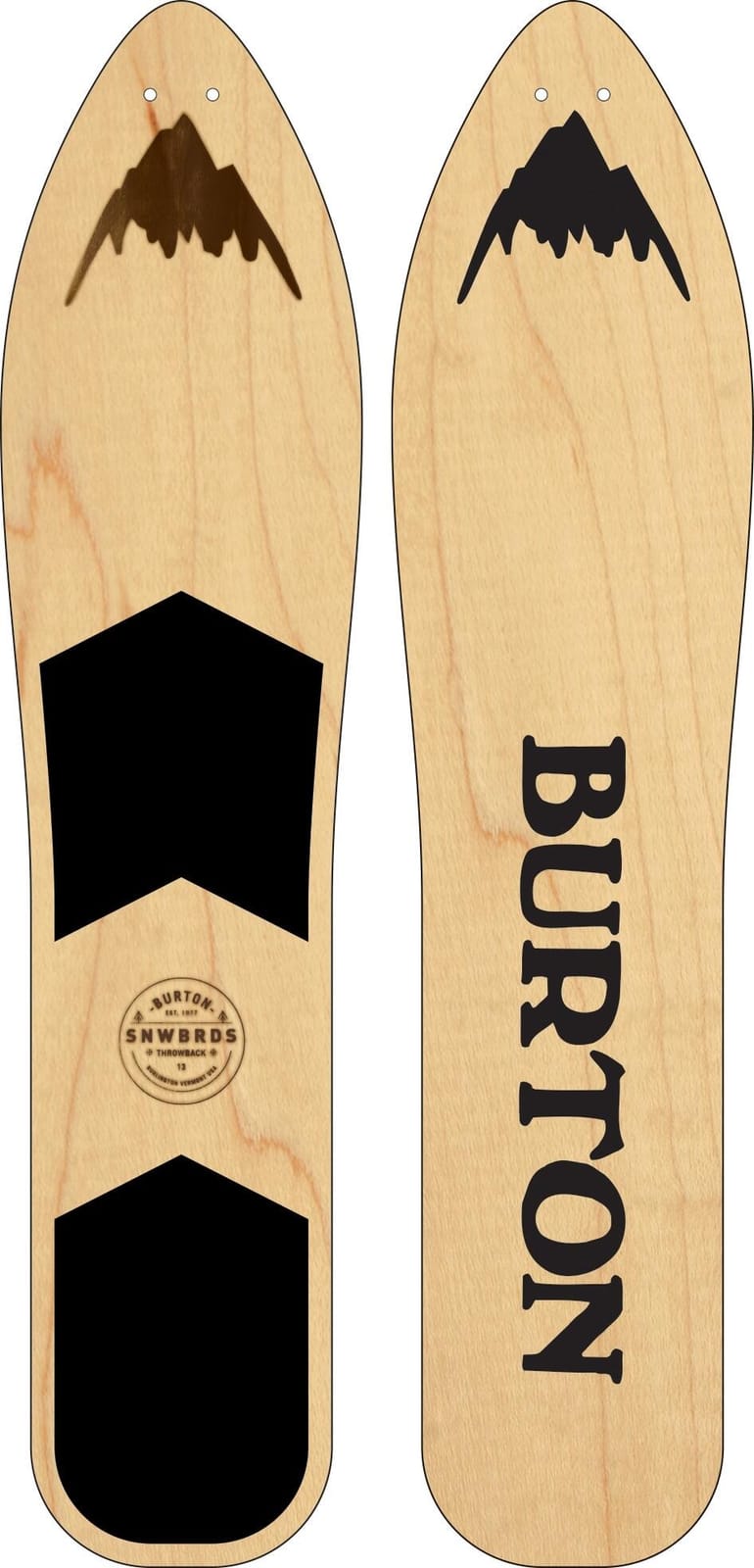 DECATHLON сноуборд burton the throwback, черно-коричневый, 100 см