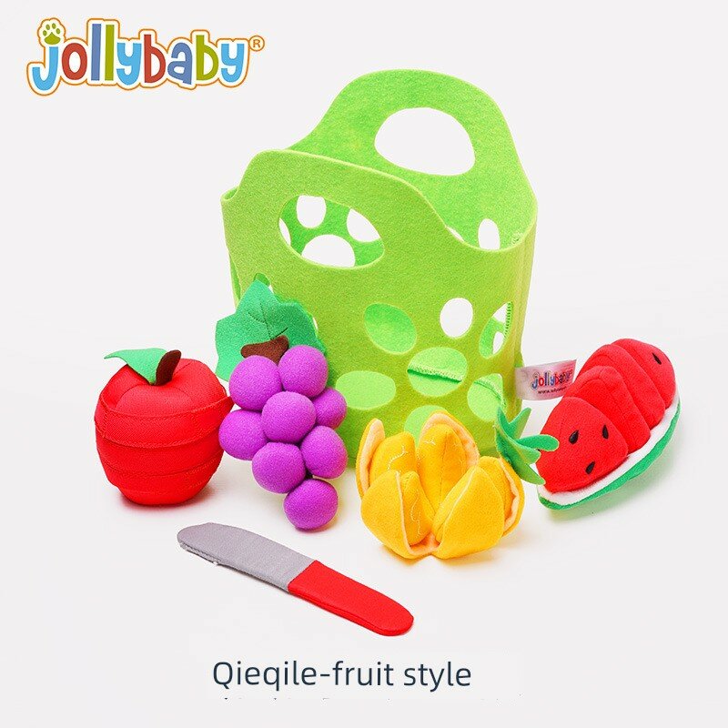 Игра-разрезание фруктов от Jollybaby для младенцев 0-1 года, обучающий набор с реалистичными фруктовыми кусочками для