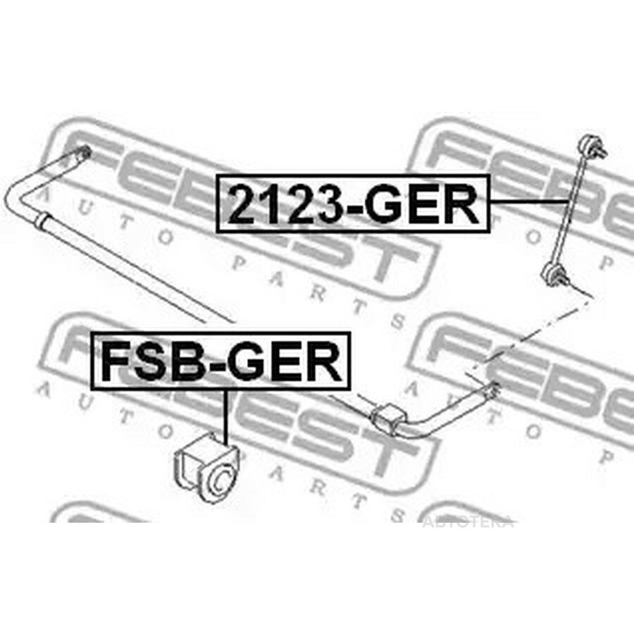 Тяга стабилизатора задняя FEBEST 2123GER