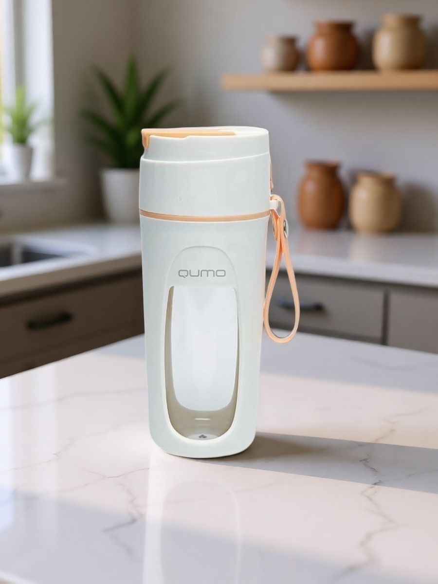 Блендер портативный для смузи QUMO Active Lifestyle оранжево-белый
