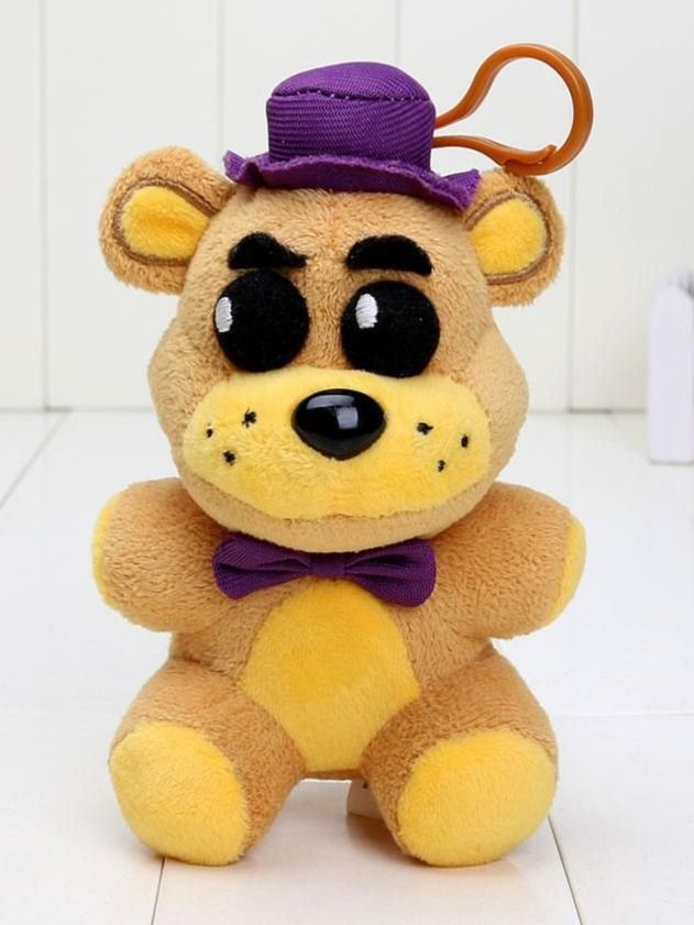 Мягкая игрушка Пять ночей У Фредди FNAF, 15 см, плюшевый медведь в фиолетовой шляпе для детей