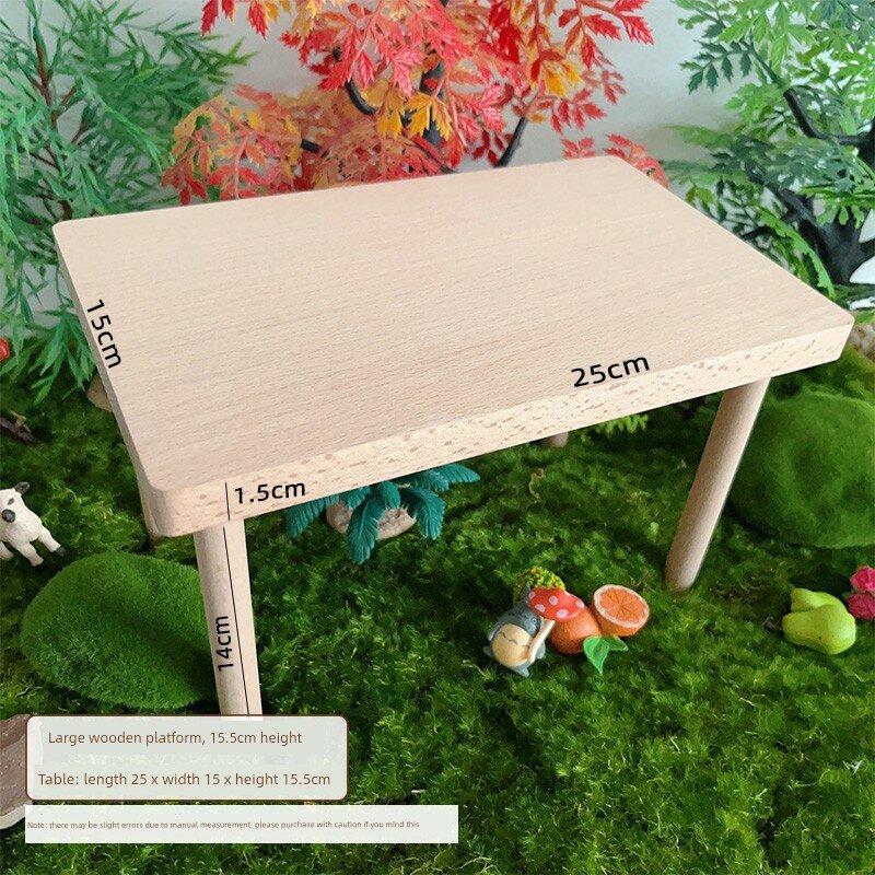 Клетка для хомячков из березы платформа большого размера 25x15x15.5см натуральная деревянная конструкция для мелких