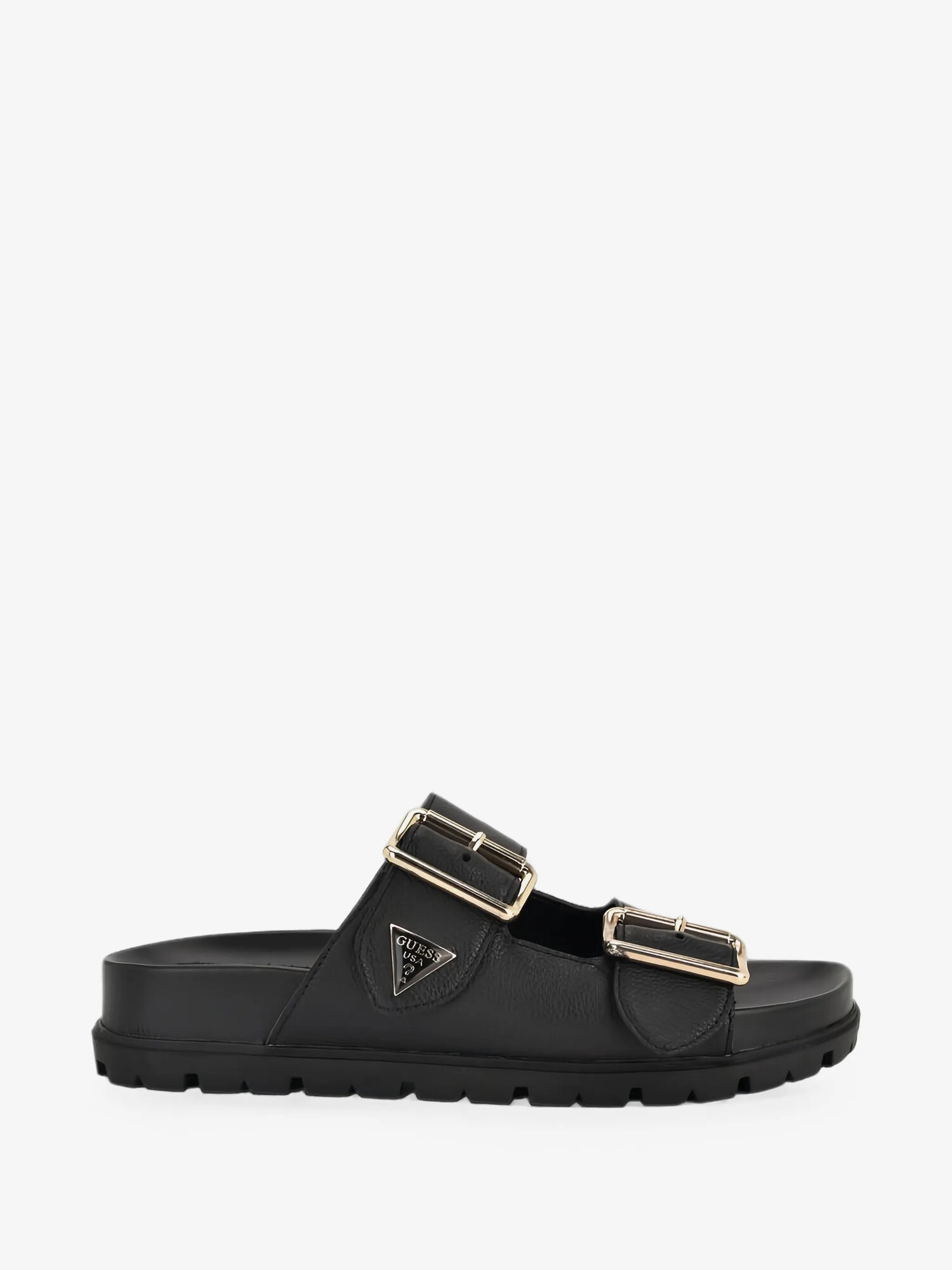 Босоножки GUESS Fasten buckled sandals, размер 10, черный