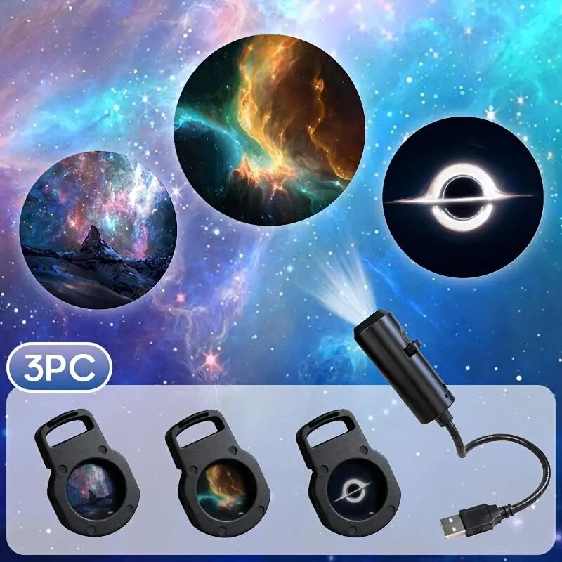 USB LED проектор-ночник с узорами, цвет A1