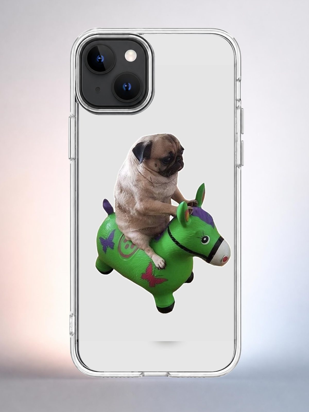 Чехол iPhone 13 Мопс на Y2K Indie Sleaze