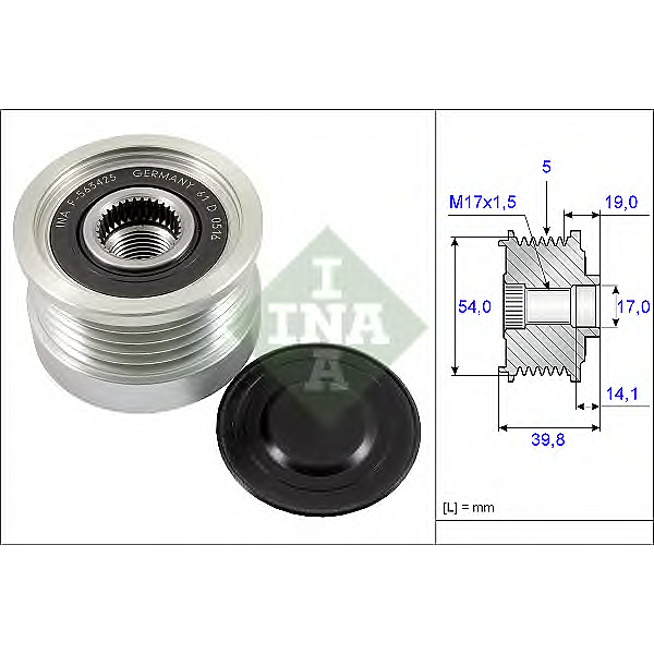 INA 535 0221 10 (77364965) шкив-бендиксшкив-бендикс