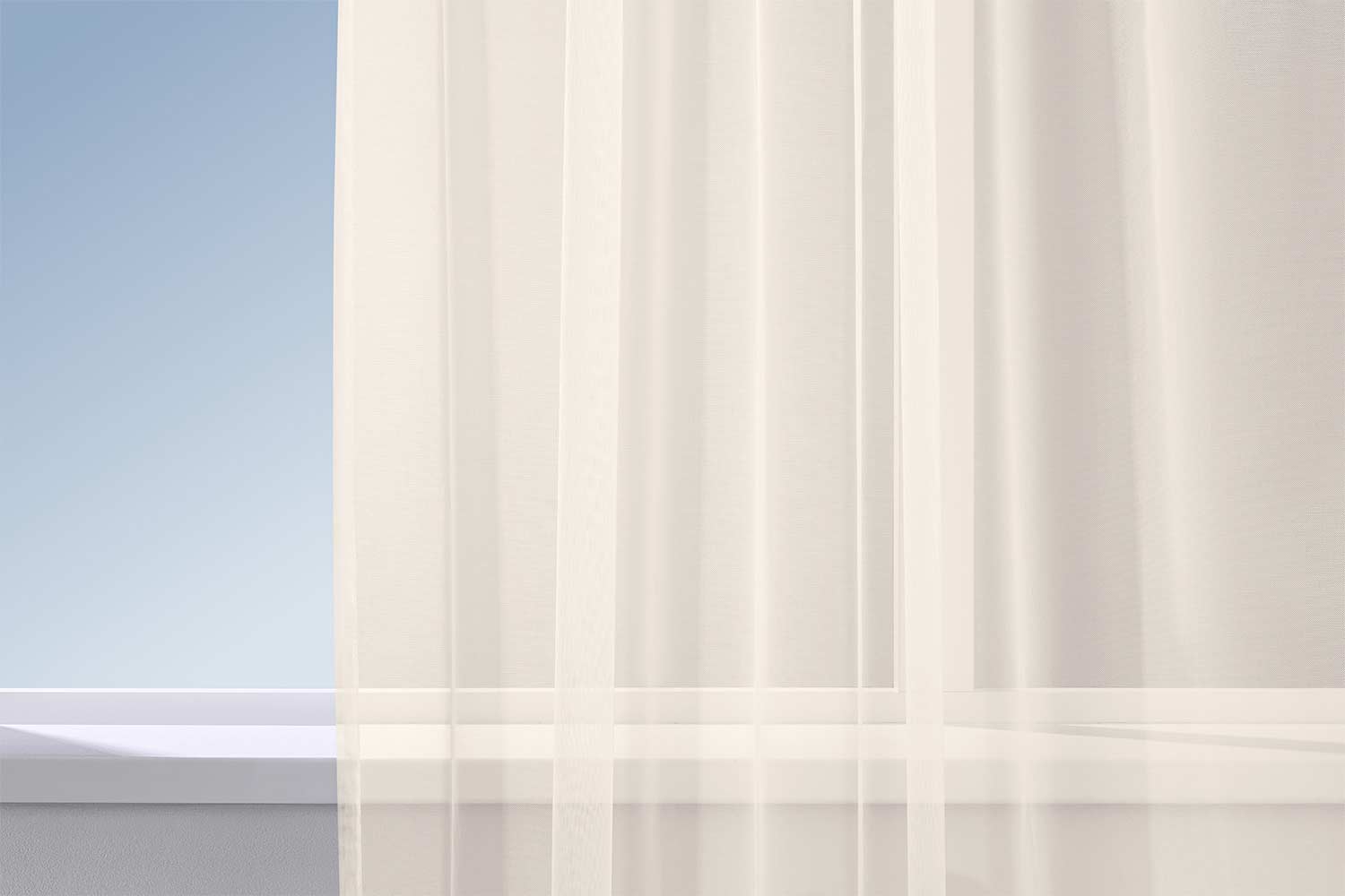 Тюль MICASA Alessa K66, 300х280 см, сетка, универсальная лента, цвет светлый кофейный
