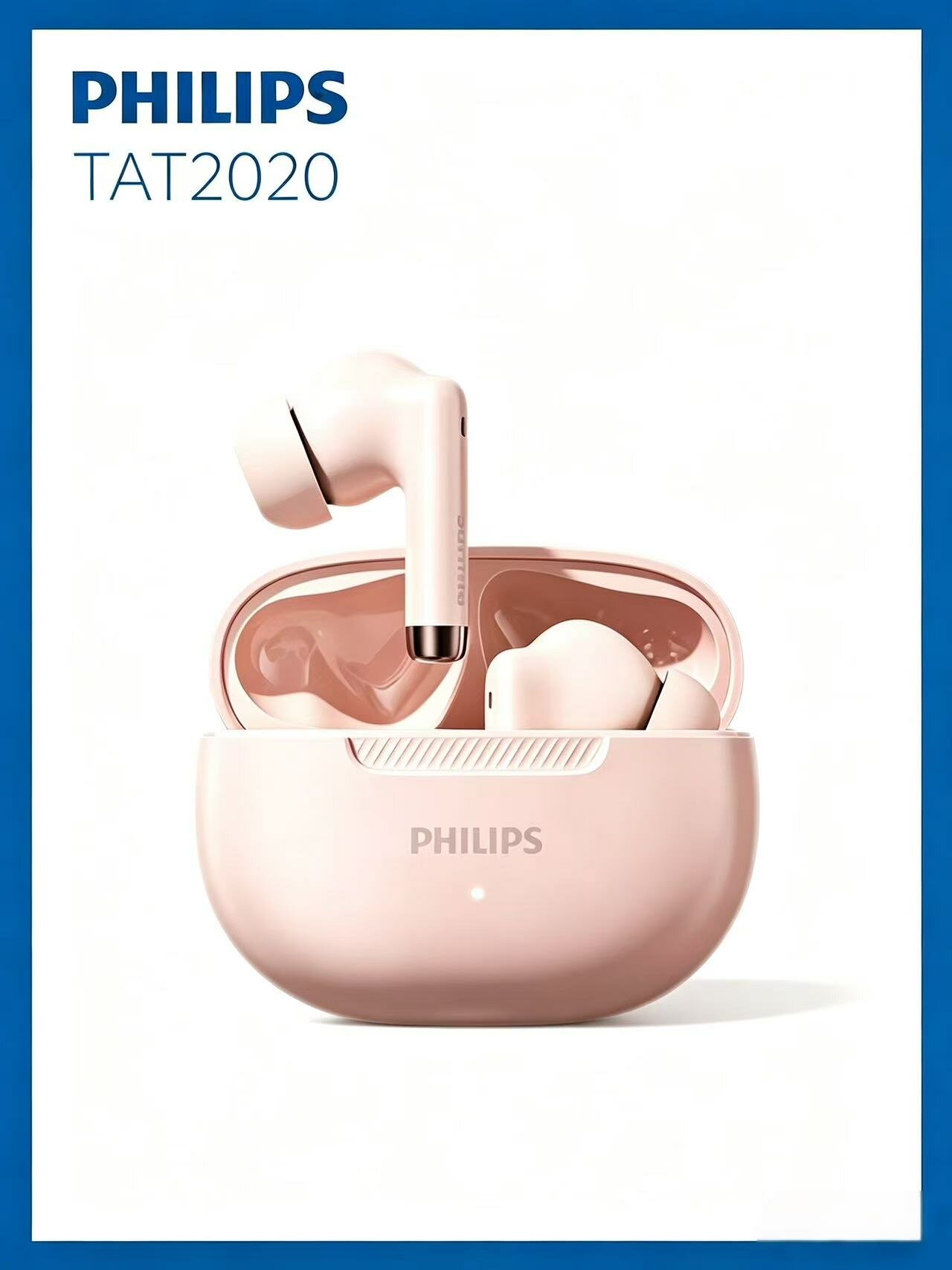 Наушники внутриканальные Philips TAT2020 bluetooth 5.4 с микр. Type-C розовые
