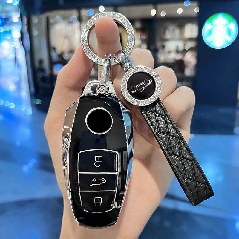 Чехол для автомобильного ключа из ТПУ для VW Volkswagen, новый чехол для ключа Touareg, Black Set3