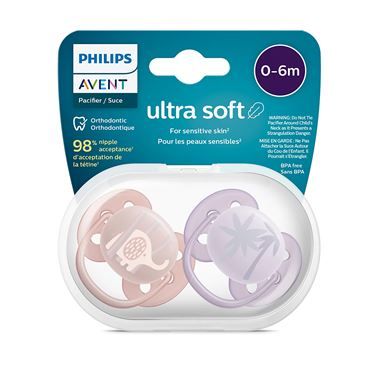 Philips Avent Ultra Soft 0-6 - носик для девочек Scf091/09, Силикон, для малыша