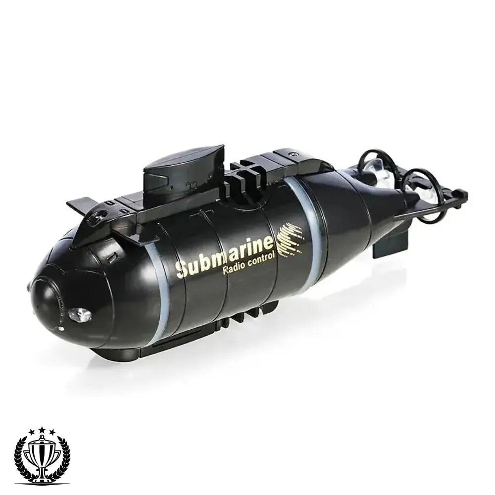 Подводная лодка на радиоуправлении с пультом Submarine, черная, сменный аккумулятор