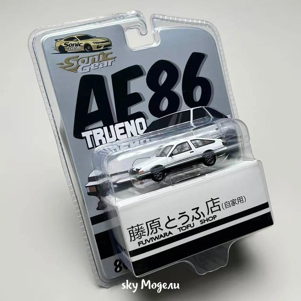 Машинка Sonic Gear 1:64 Toyota AE86 инициал ди white