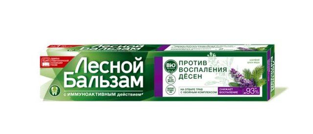 Лесной бальзам Зубная паста, Шалфей, Алое-Вера, при воспалении, 75мл, 12 штук