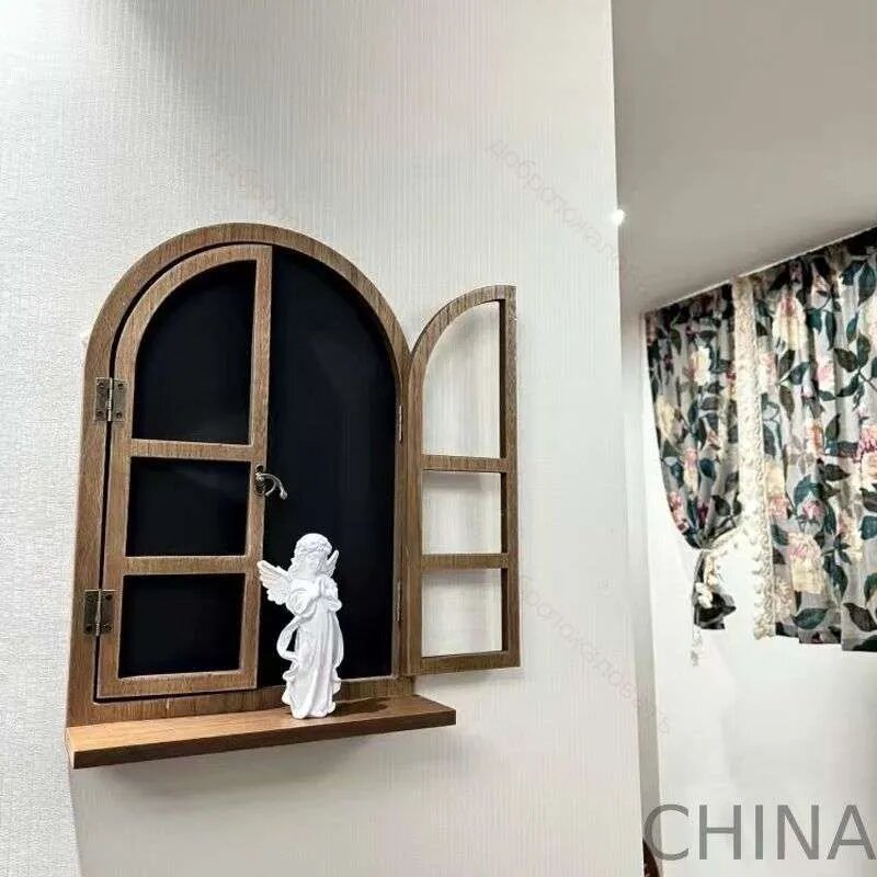 Фальш-окно из МДФ, Светло-коричневое, 44x30 см, Китай — фото 1