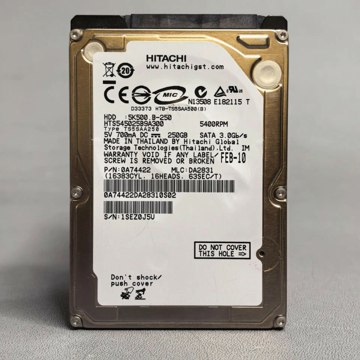 Жесткий диск Hitachi HTS545025B9A300 250Gb (J5U)