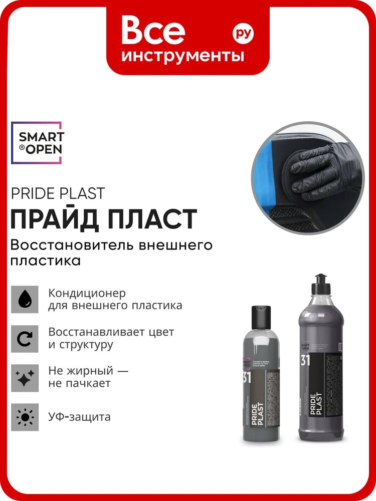 Восстановитель внешнего пластика Pride Plast (Прайд Пласт) Smart Open 0,5л 153105 1532025