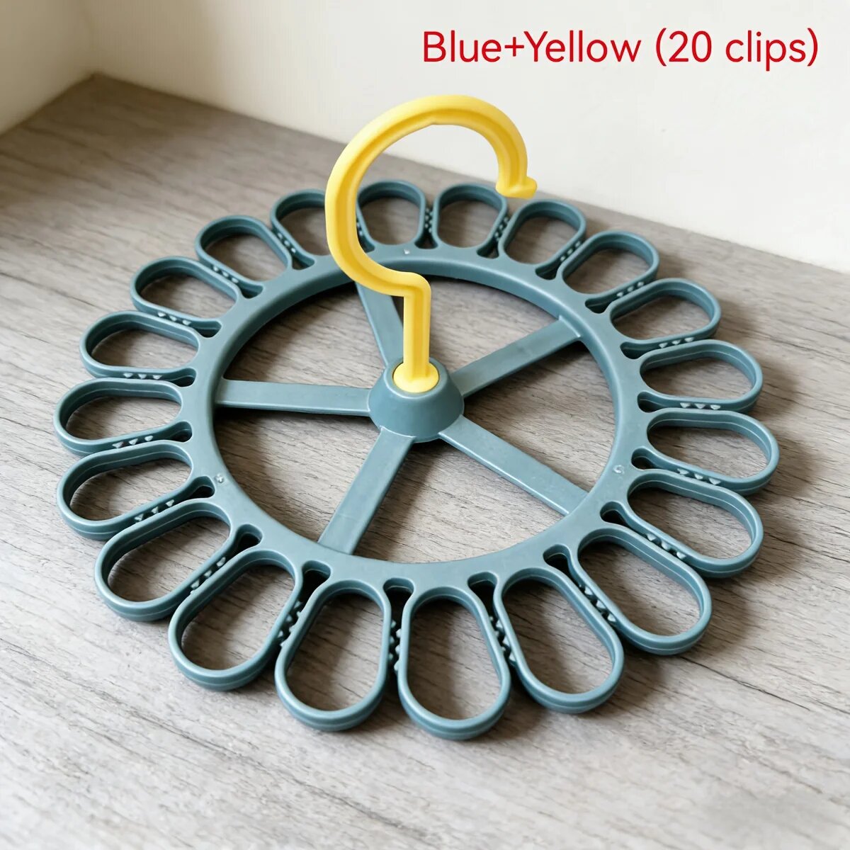 Круглая сушилка для белья из полипропилена Желтый, Blue