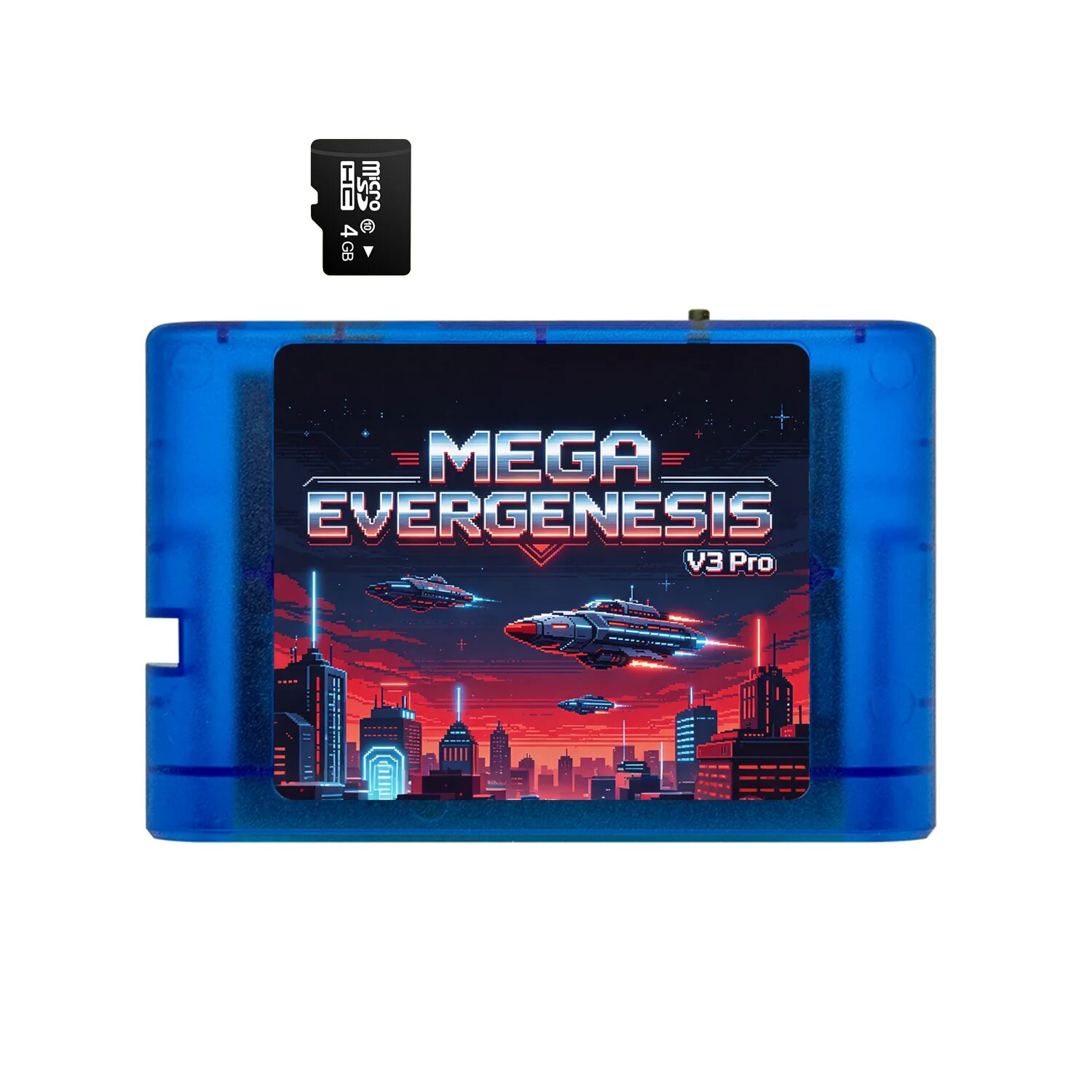 Mega EverDrive V3 Pro Blue для Sega Genesis