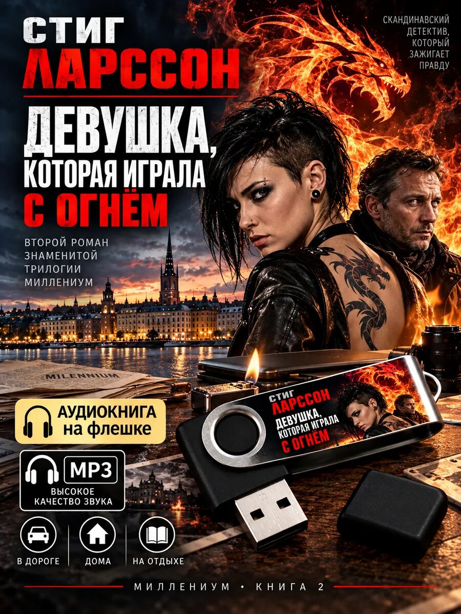 Девушка, которая играла с огнём - Стиг Ларссон (MP3-USB)