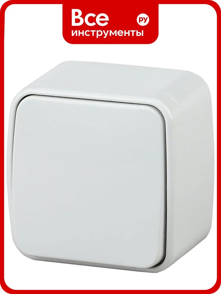 Переключатель Intro 310301, 10А, 250В, IP20, ОУ, Polo, белый Б0036094