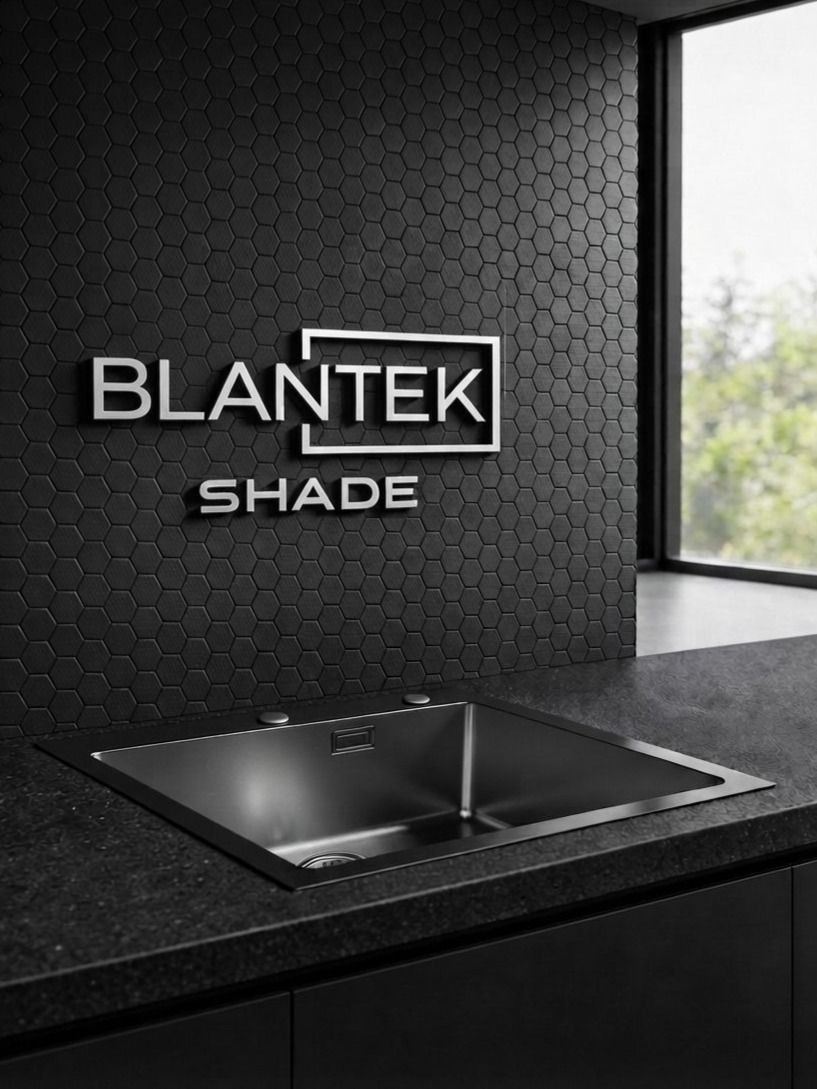 Кухонная мойка из нержавейки BLANTEK LS-5050HN Honeycomb Nano black