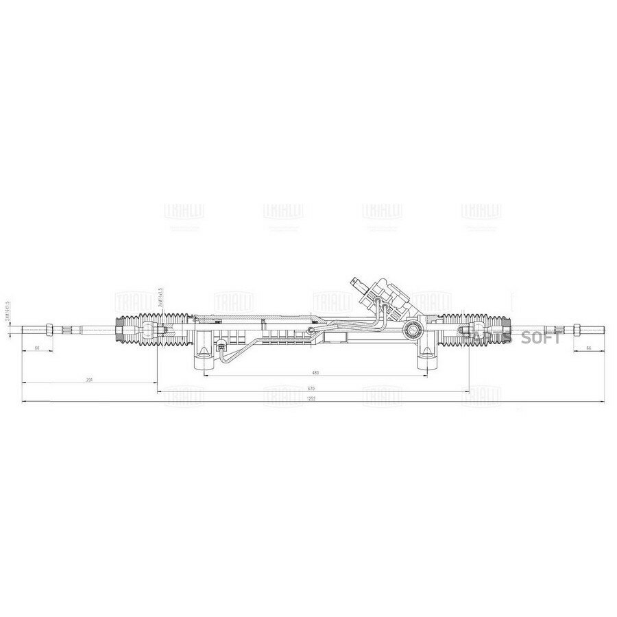 TRIALLI CRS 1844 Механизм рулевой (рейка)