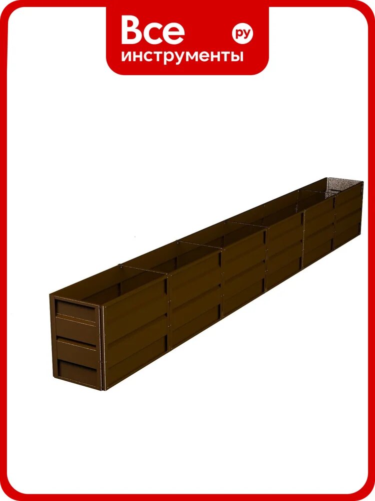 Готовая грядка Delta-Park GW 0.5х6 м, коричневая 30011_GW506Br