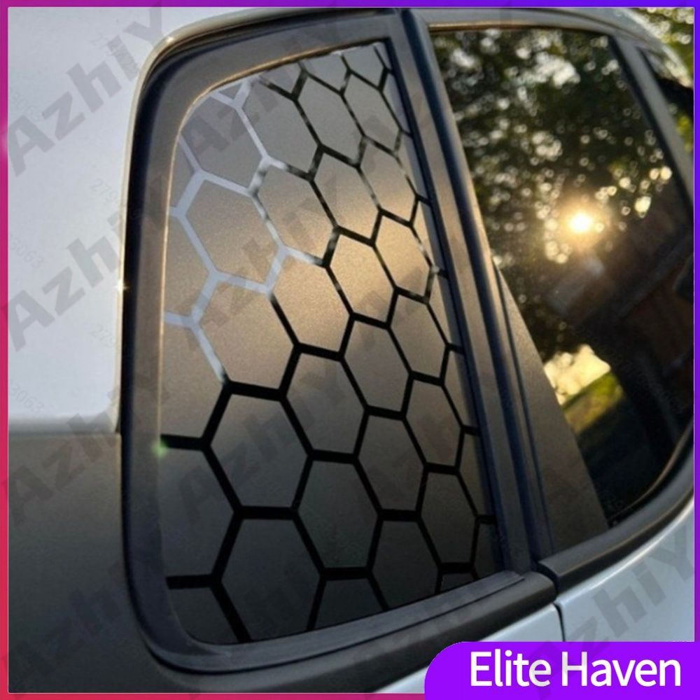 Матовая чёрная пленка для автомобильных окон с шестигранным геометрическим узором
