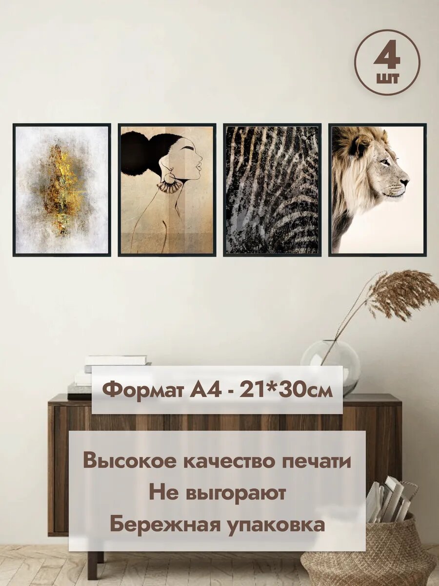 Постеры интерьерные А4 на стену
