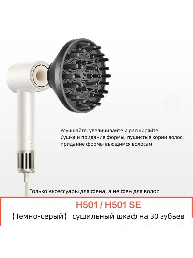 1 шт. подходит для Xiaomi Mijia фен волос H501/H501SE аксессуары сушильной камеры темно-серый