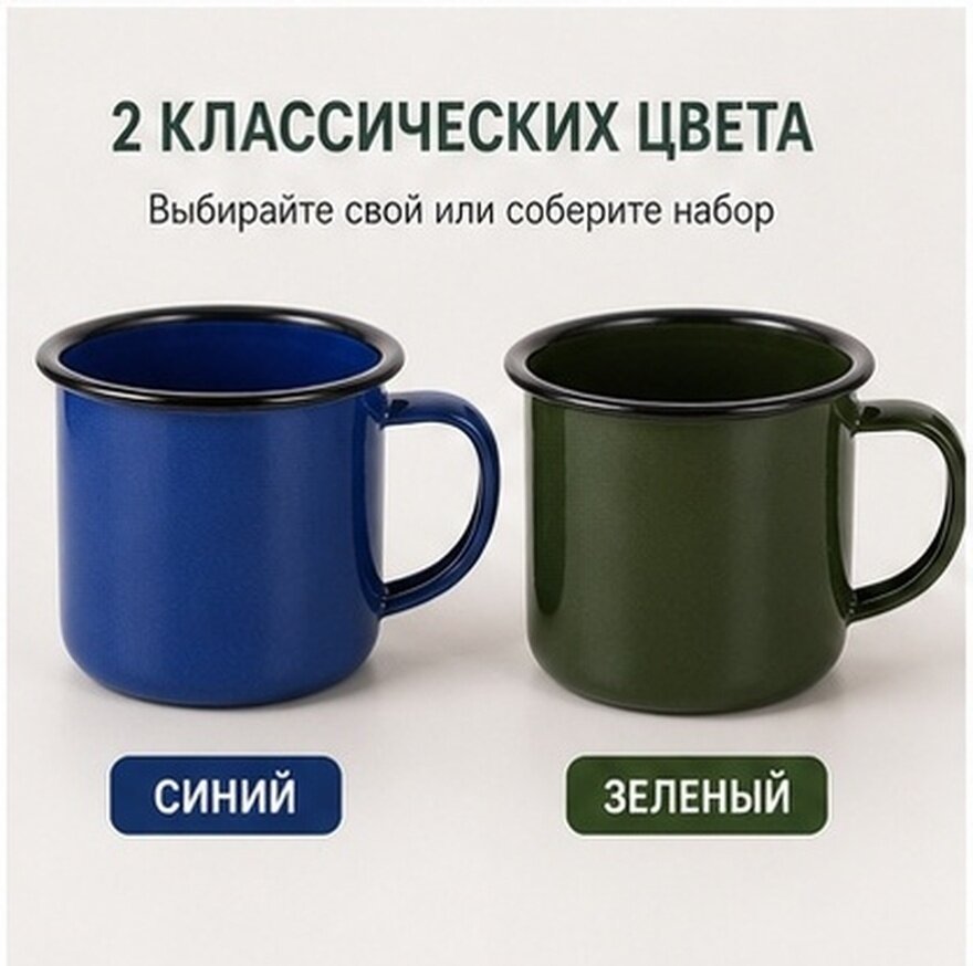 Два Эмалированных Стакана Ретро Цвета Термостойкие Маленькие Кофейные Чашки 6.5X6.5X6CM