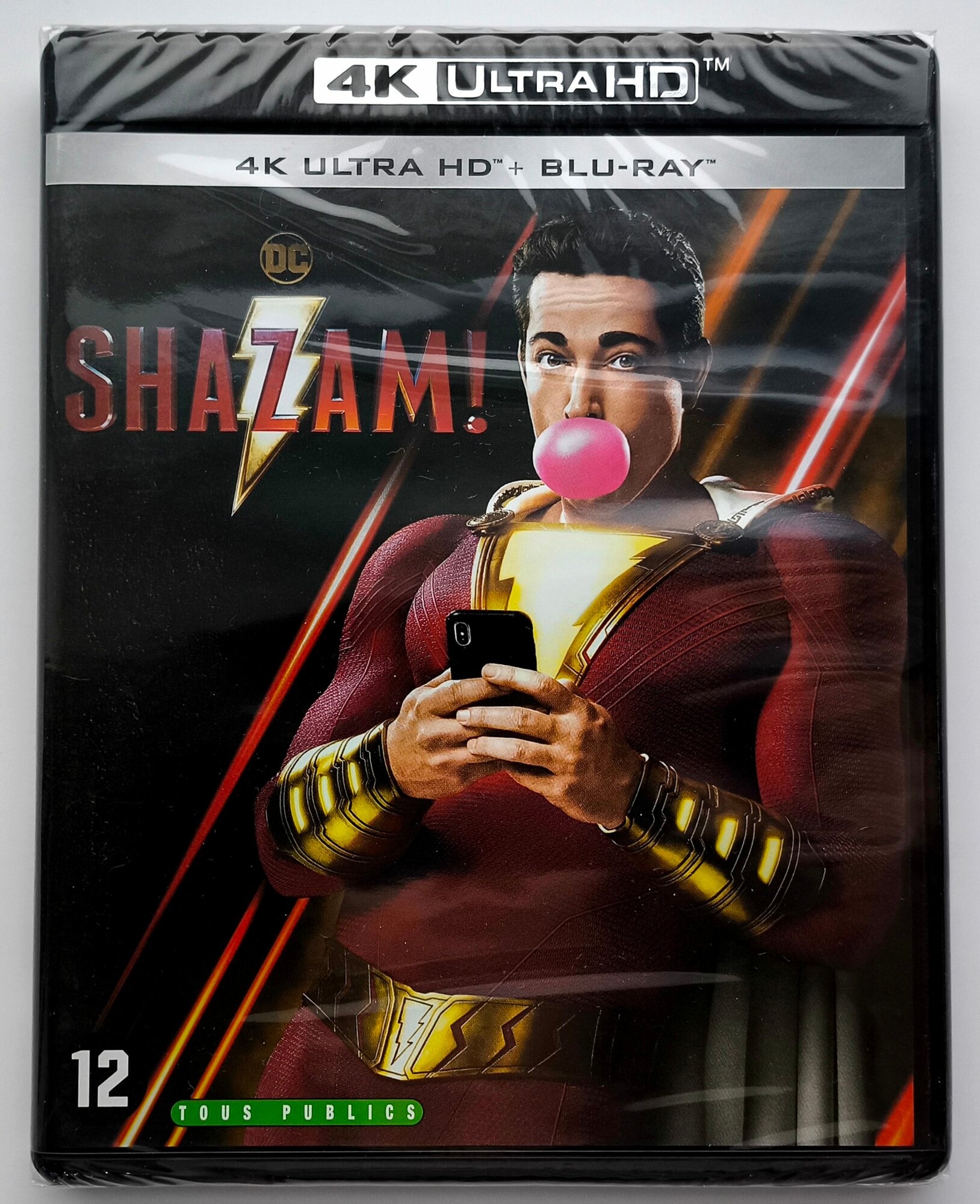 Лицензия! 4K Ultra HD Blu-ray. Шазам! Фильм 2019 года. Боевик, фэнтези, комедия. Импортное издание с русским языком.