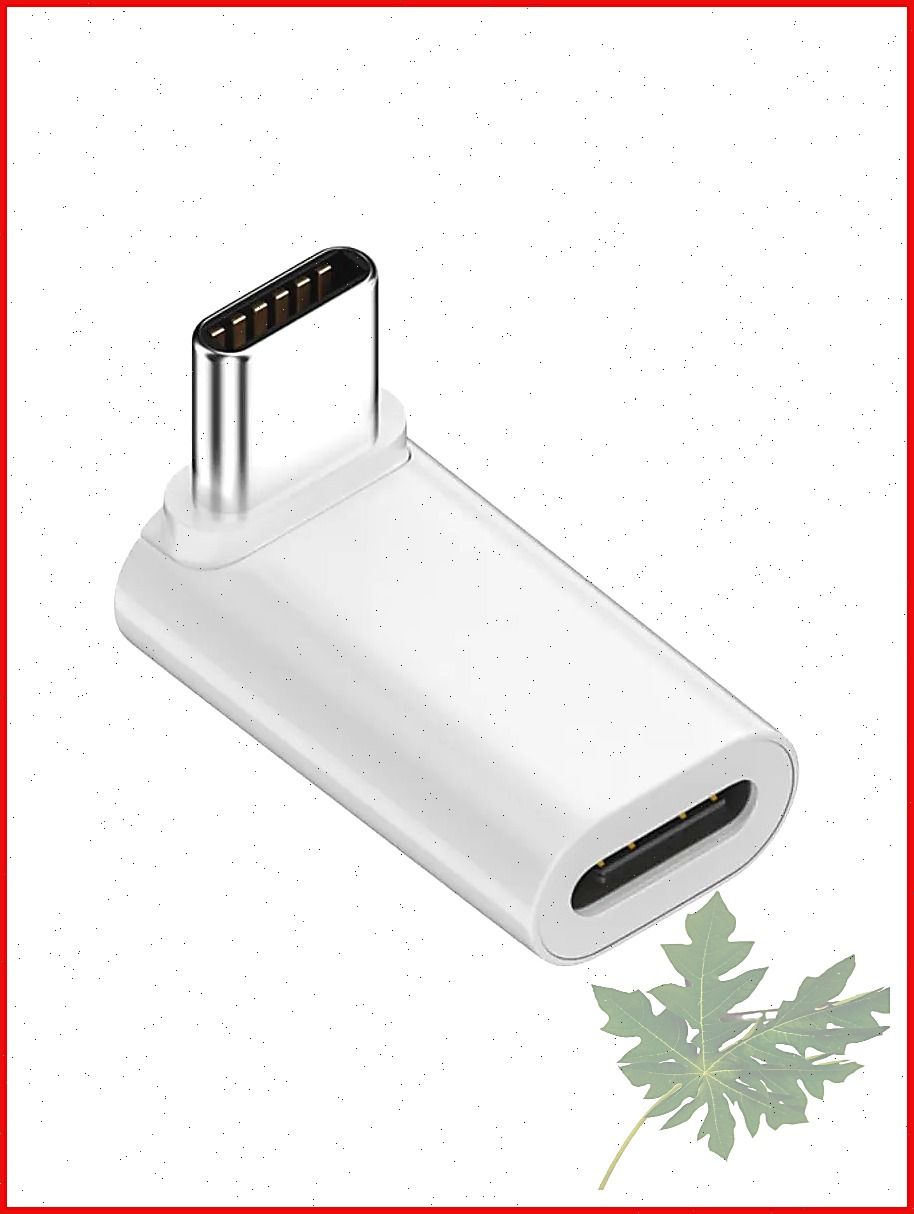 Переходник Type-C папа-мама угловой USB-C