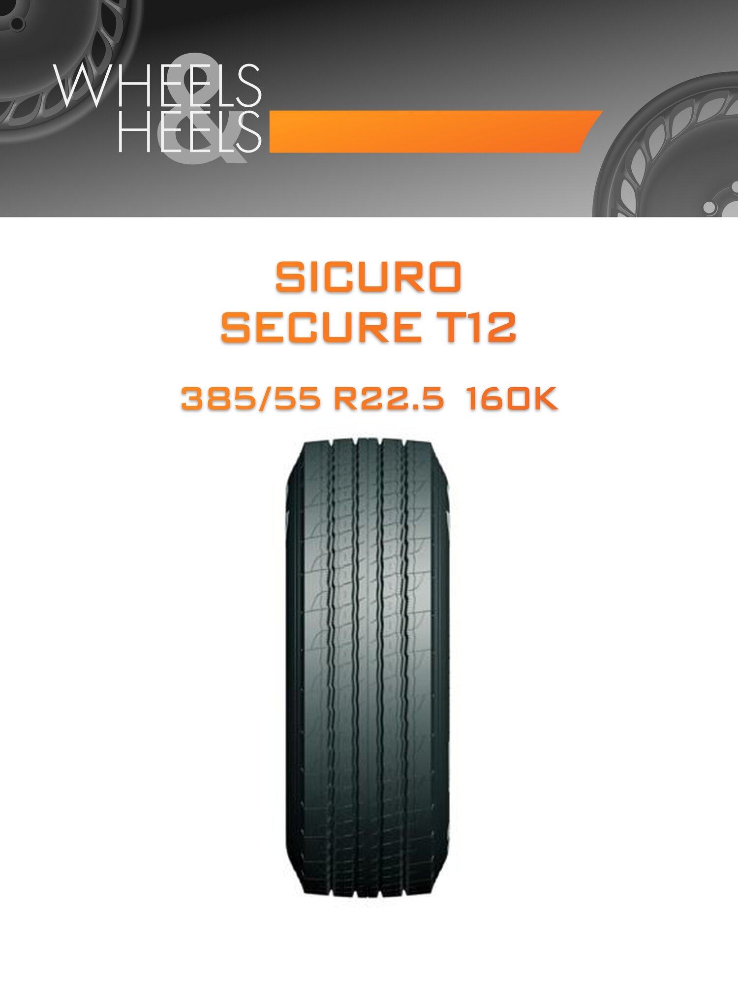 Шина автомобильная SICURO SECURE T12 385/55 R22.5C 160K UNKNOWN, летняя, универсальная