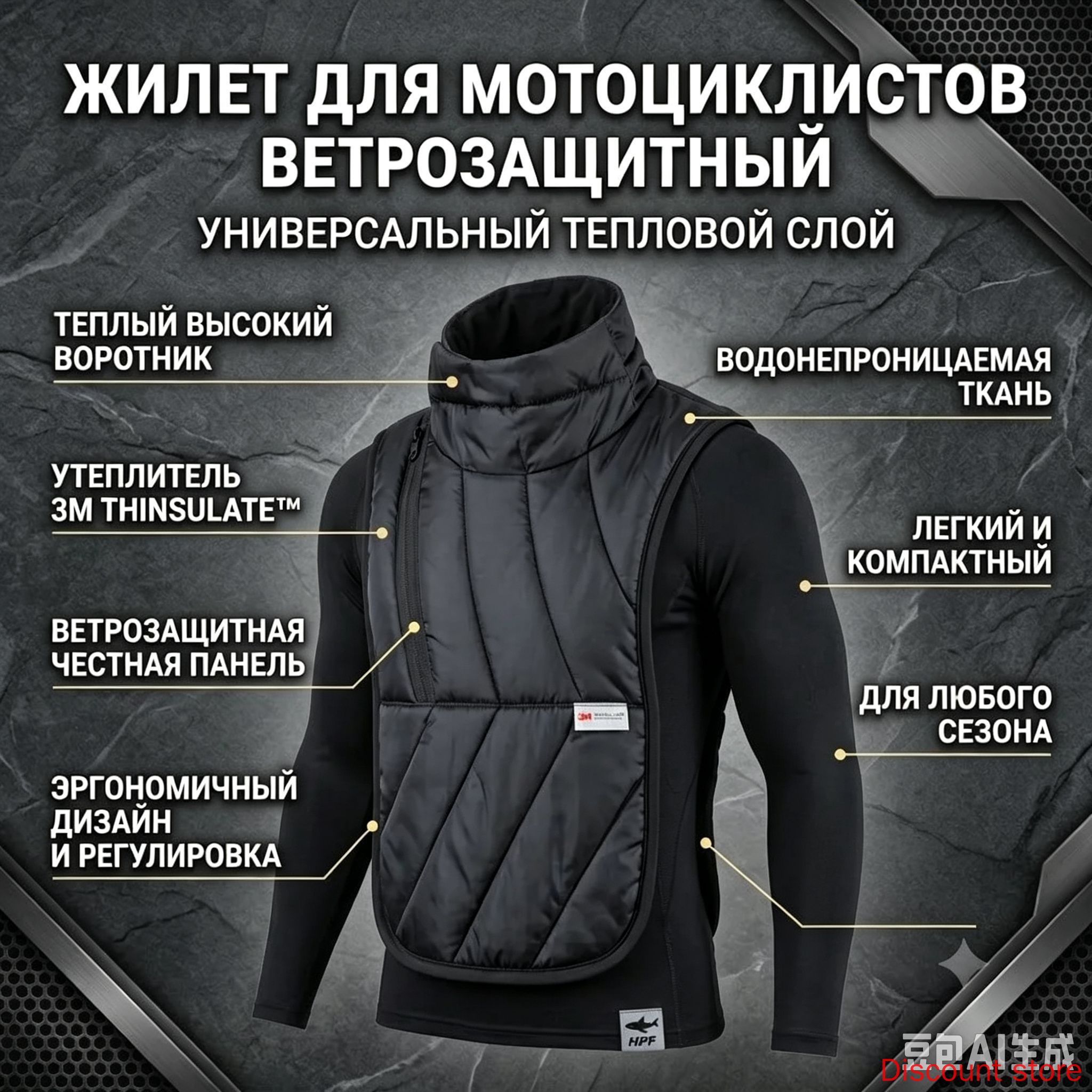 Защита шеи, размер: L/XL, цвет: черный