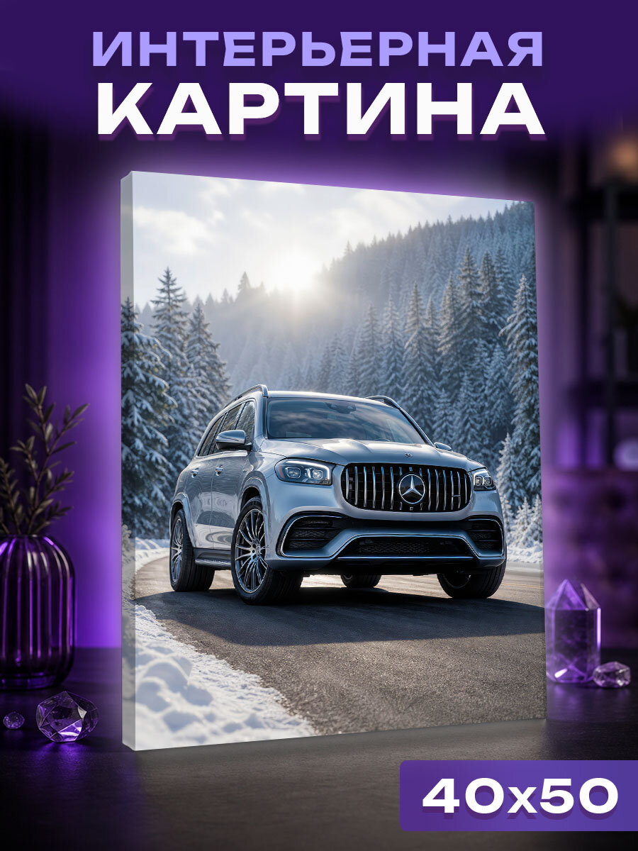 Интерьерная картина Серебряный гигант зимней трассы