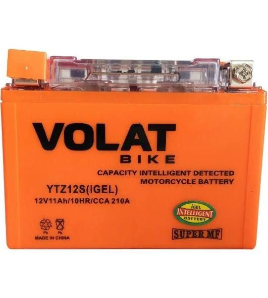 Аккумулятор для мототехники VOLAT Аккумулятор VOLAT YTX12-BS(iGEL)Volat (12 Ач, 12 V) Прямая, L+ 150x87x130 (для мототехники)