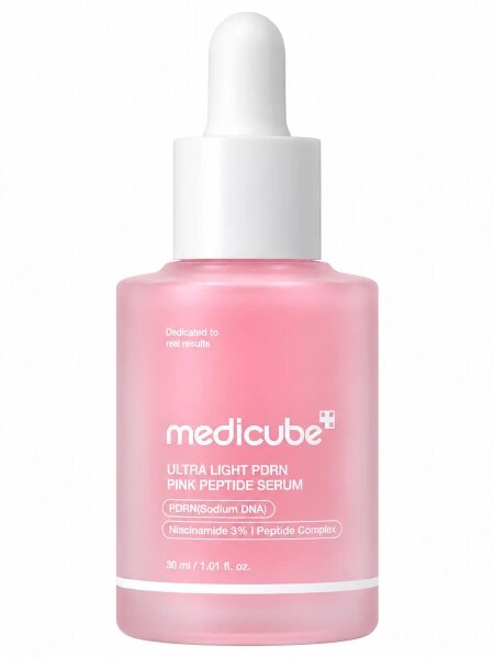 Medicube Ультралегкая увлажняющая сыворотка с пдрн и пептидами Ultra Light PDRN Pink Peptide Serum 30 мл