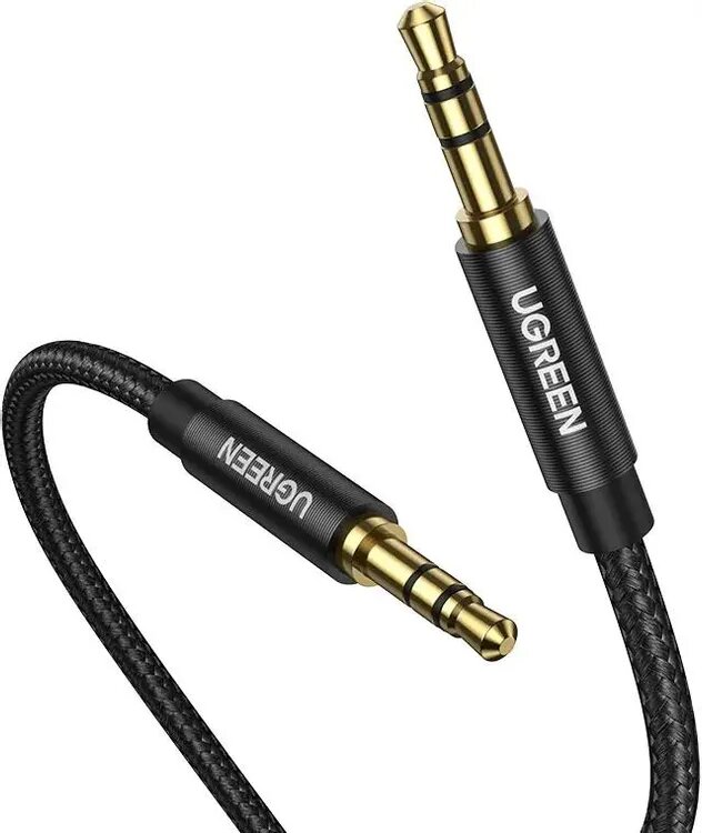 Кабель аудио UGREEN AV112, Jack 3.5 (m) - Jack 3.5 (m), 1м, черный