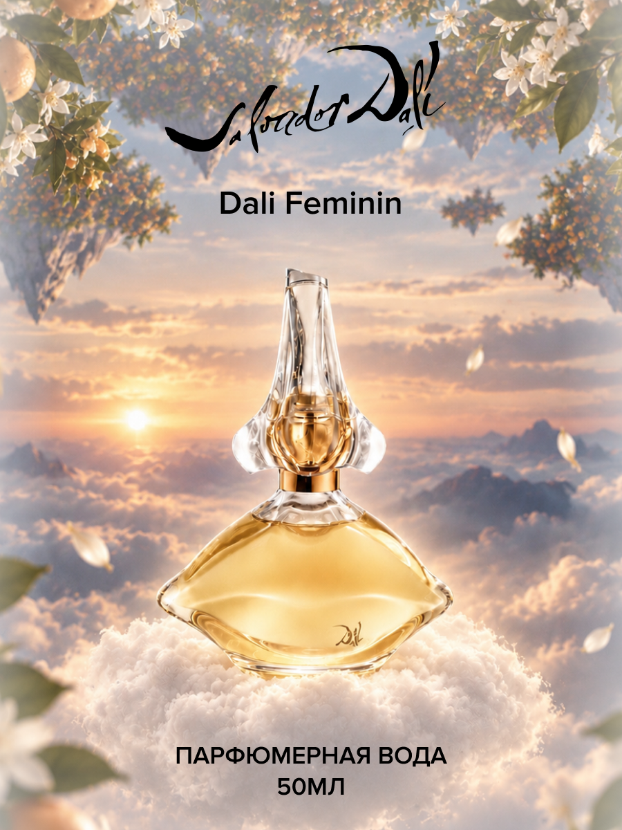Salvador Dali Парфюмерная вода женская Dali Feminin, восточно-цветочный аромат, 50 мл