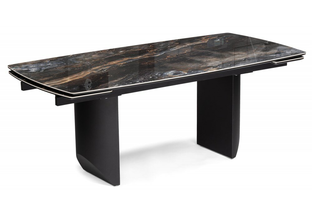 Керамический стол Woodville Керамический стол Маре 200(260)х100х77 neodom titanium lawa nero / черный