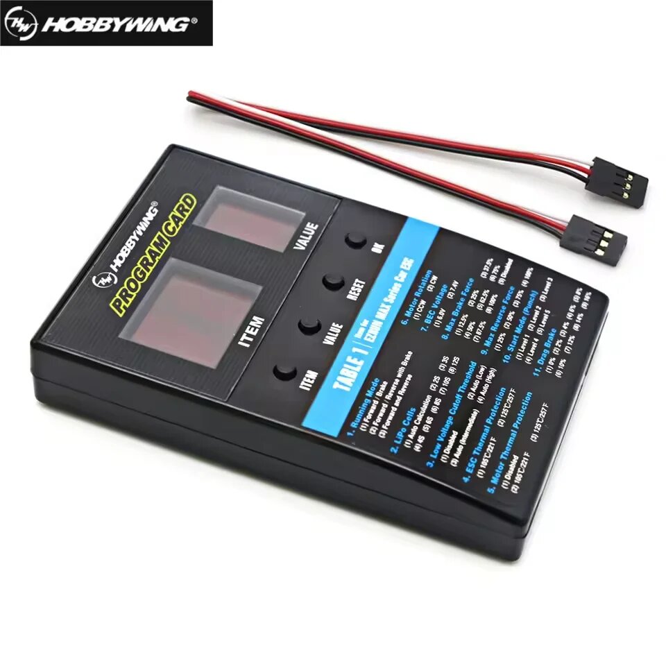 Hobbywing LED Program Card для Platinum V1/V2 FlyFun V5 XeRun EzRun QuicRun SeaKing ESC