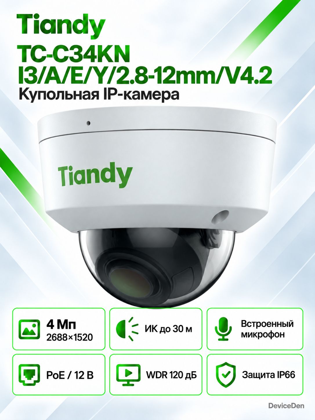 Tiandy TC-C34KN I3/A/E/Y/2.8-12mm/V4.2 IP Камера
