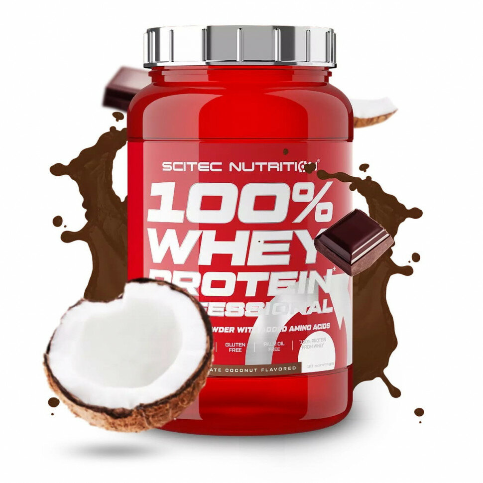 Scitec Nutrition, 100% Whey Protein Professional (920 g) шоколад-кокос