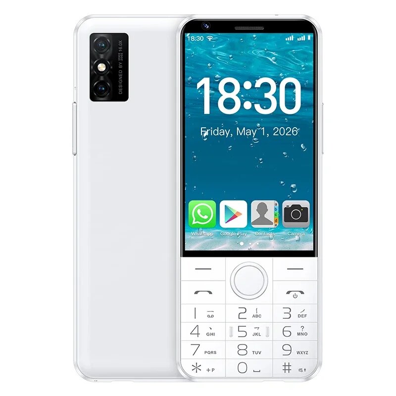 Смартфон DOOV F27 Pro 4G с сенсорным экраном и кнопочной Russian keyboard, Белый, Original White
