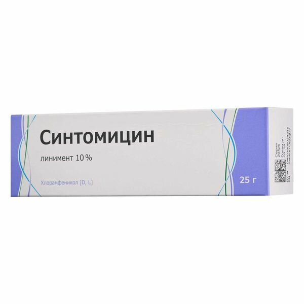 Синтомицин линимент туба 10% 25г