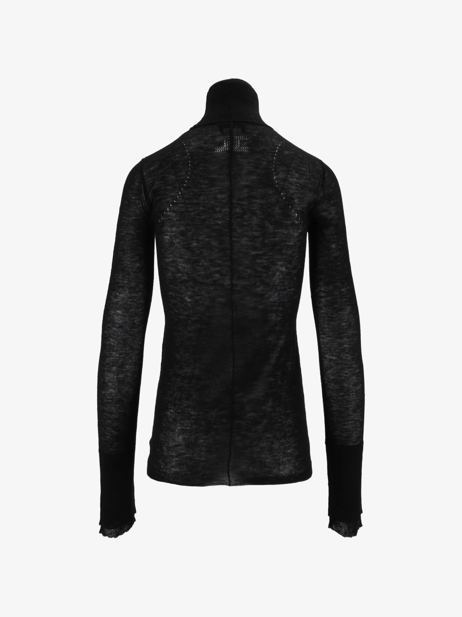 Джемпер Elisabetta Franchi Wool jumper with ribbing, размер 38, черный — фото 1