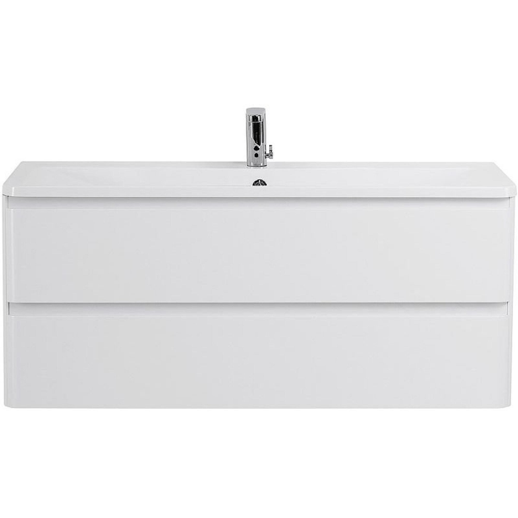 База под раковину подвесная BelBagno Albano с двумя выкатными ящиками Bianco Lucido 1200x450x500 ALBANO-1200-2C-SO-BL
